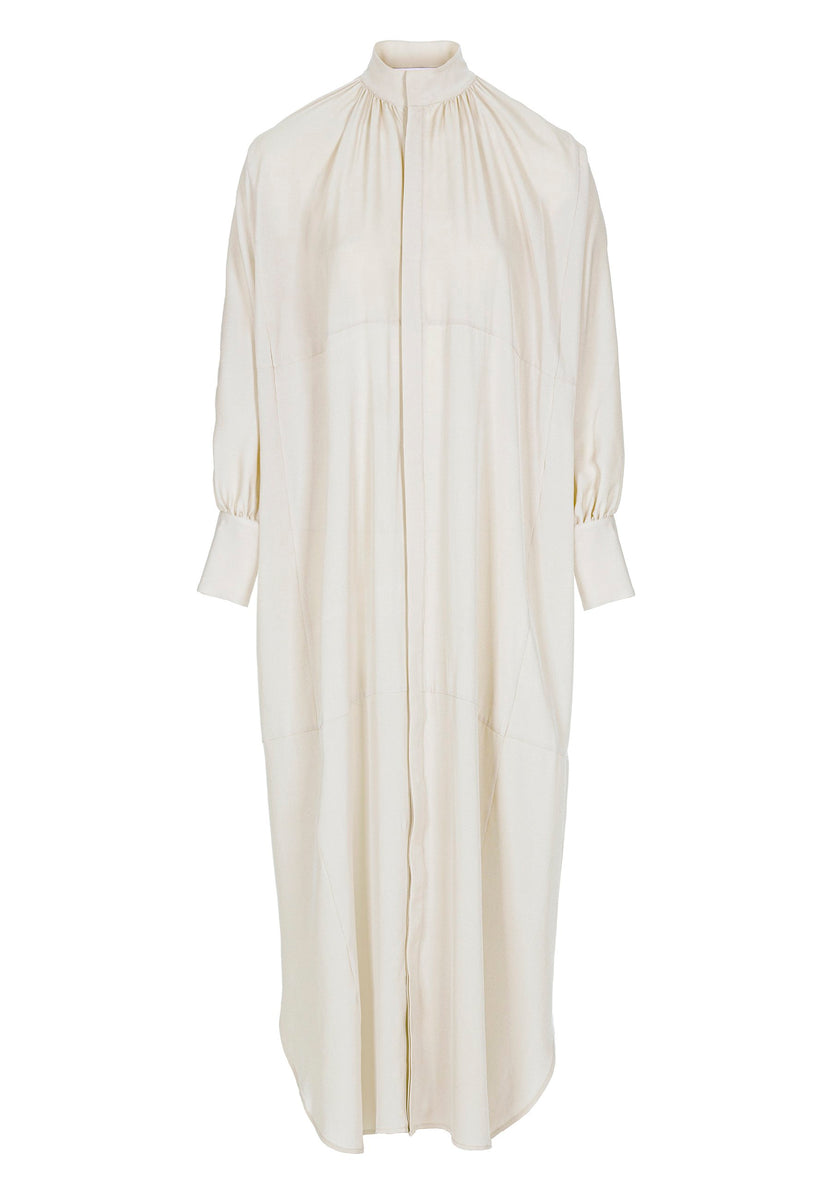 Regard Silk Dress Off-White – FRENKEN